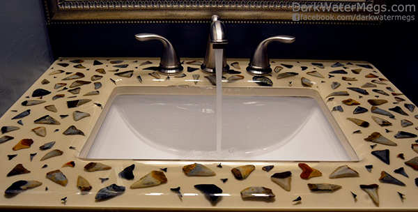 Shark Tooth Sink Countertop - Dark Water Megs - Megalodon